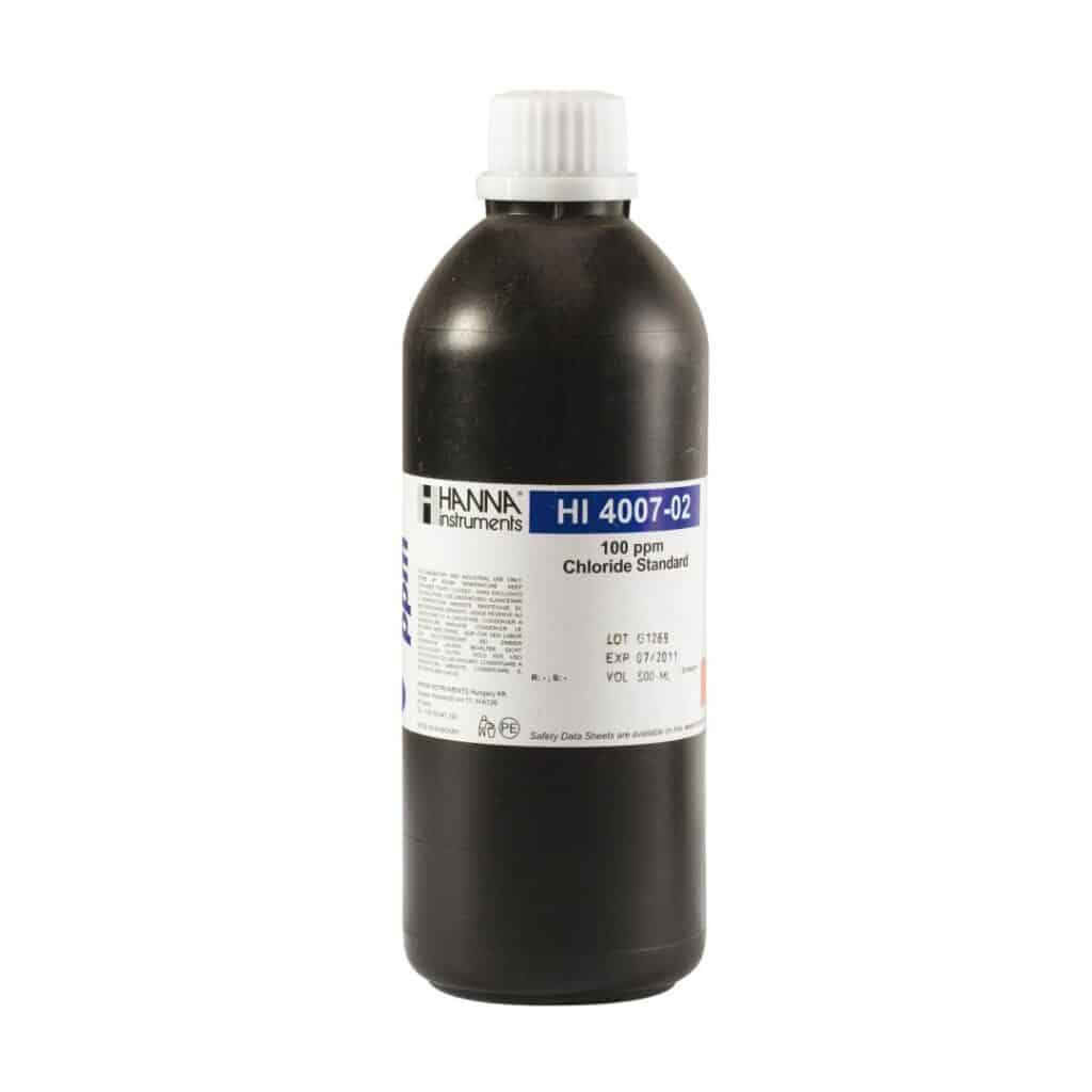Hanna Solution étalon 100 mg/l chlorures, 500 ml | Imlab