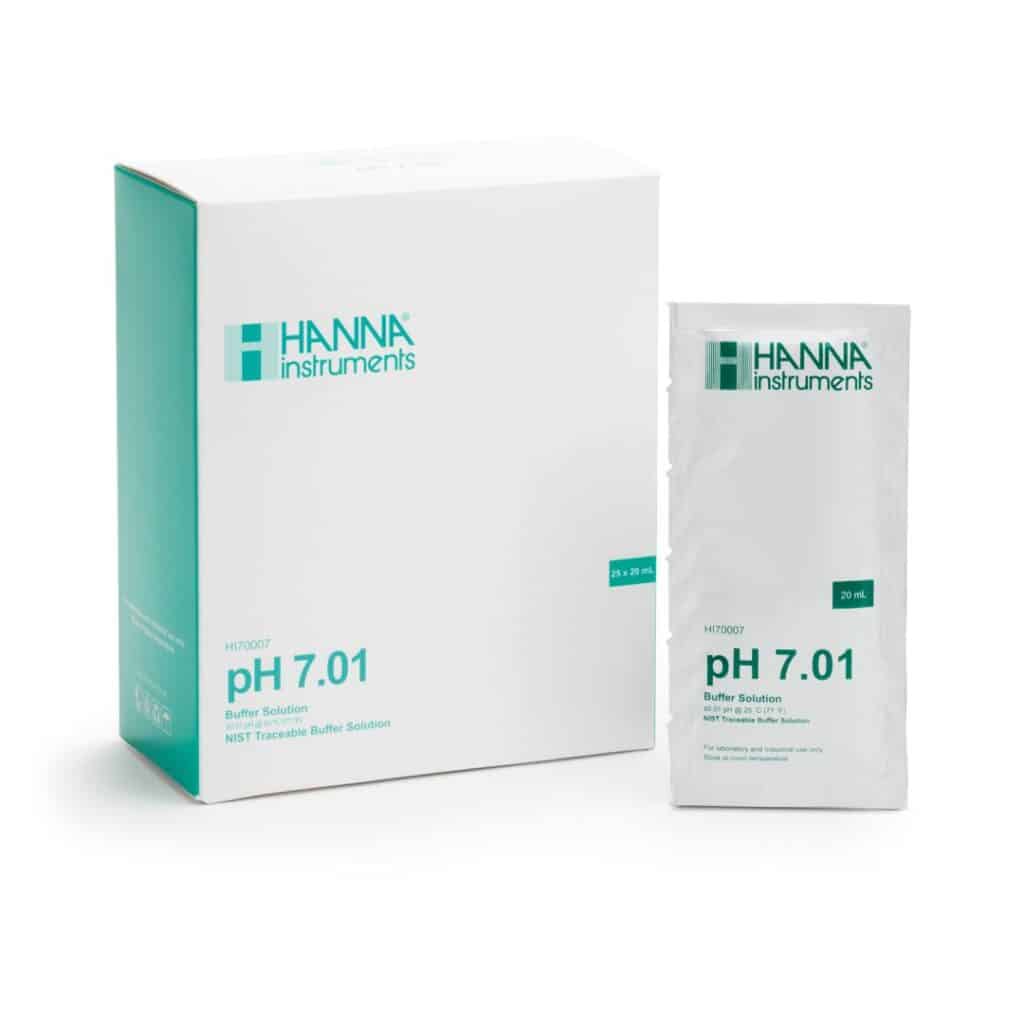 Hanna Kalibratievloeistof pH 7,01, 25 zakjes van 20 ml | Imlab